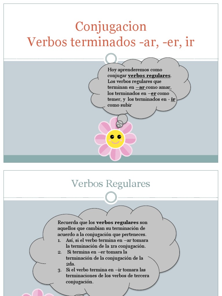 Conjugacion Ar Er Ir v3 | PDF | Verbo | Conjugación gramatical