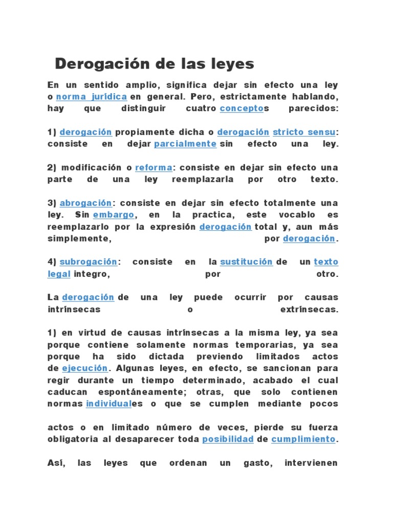 Derogación de Las Leyes | PDF | Ley estatutaria | Gobierno