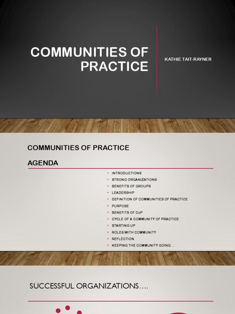 812 Community of Practice Slide Deck | PDF | Leadership | Learning