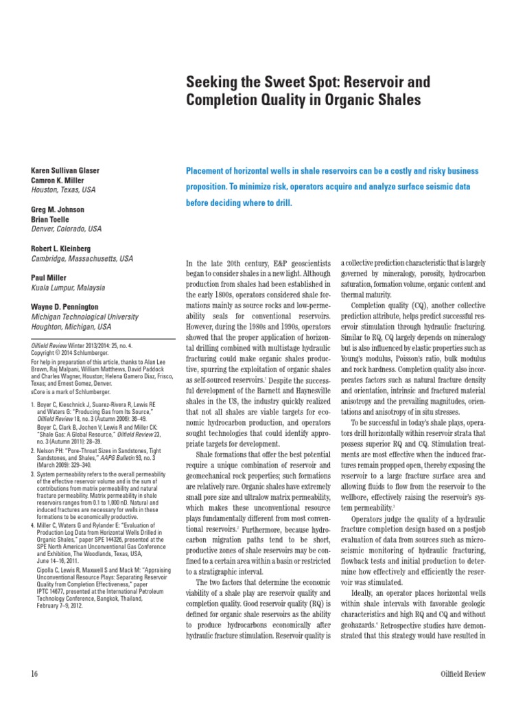 02 Sweet Spot | PDF | Petroleum Reservoir | Hydraulic Fracturing