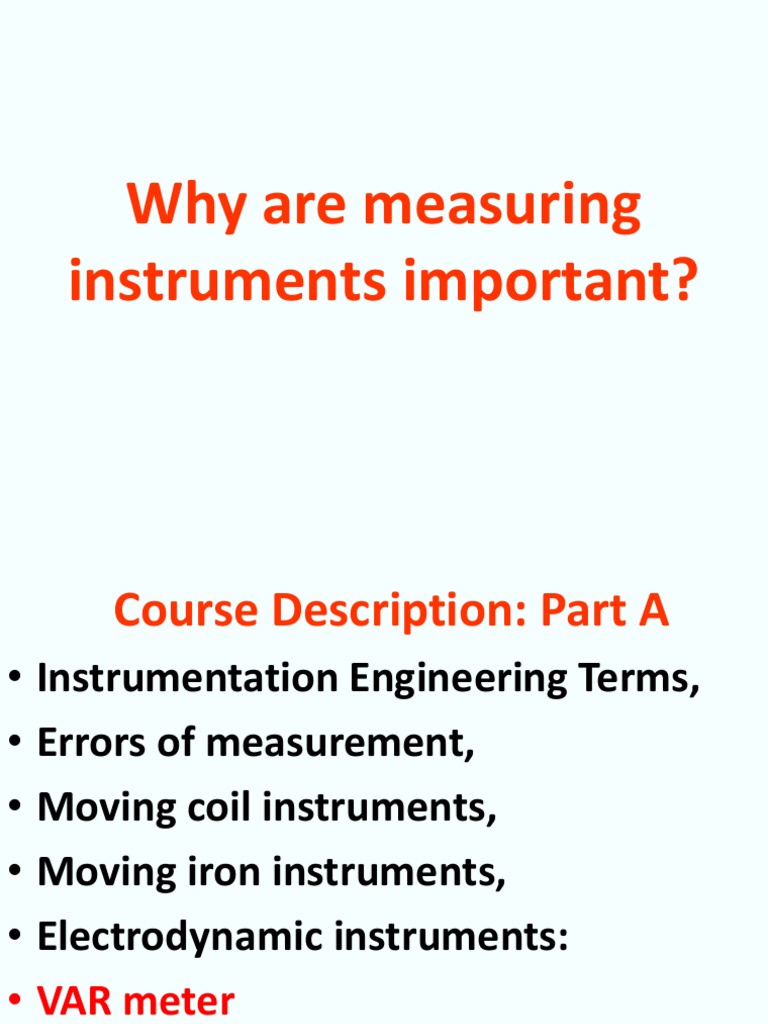 1-Why Instruments Are Important 2016 Student | PDF | Accuracy And ...