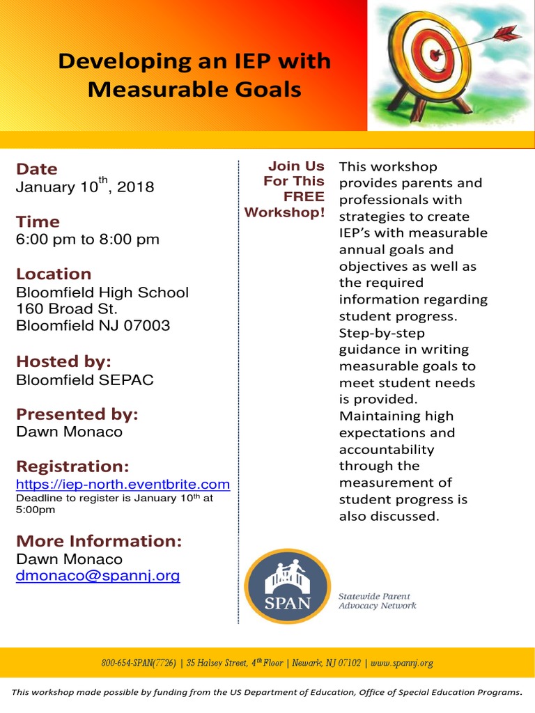 IEP Measurable Goals North Flyer | PDF