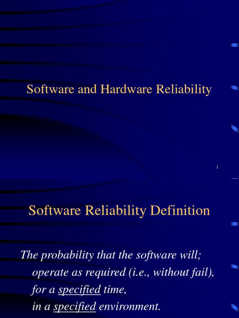 SW HW Reliability | PDF | Software Quality | Reliability Engineering