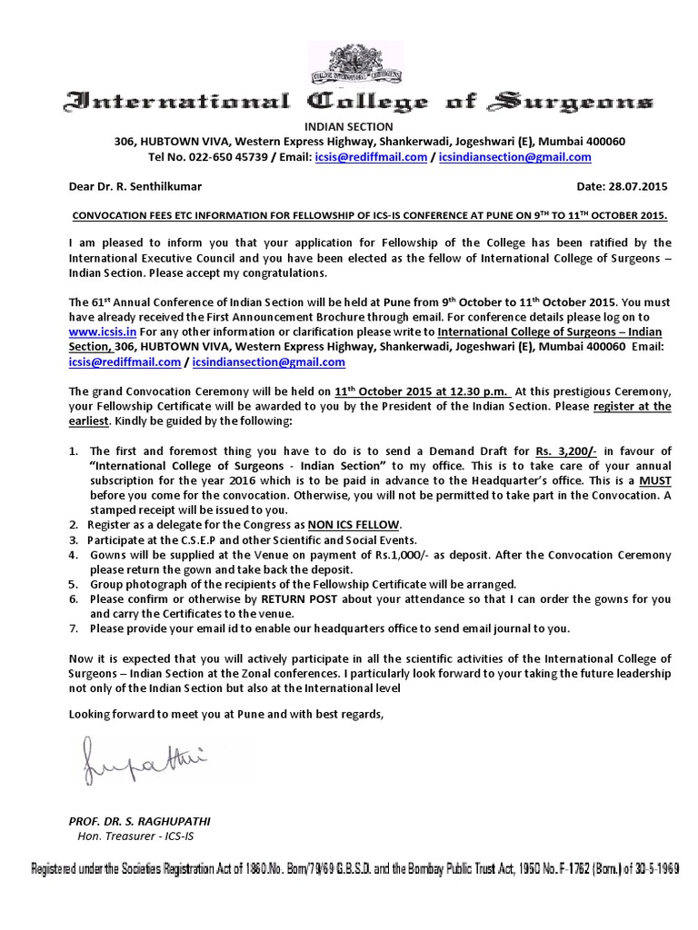 Final Letter For Convocation 2015 | PDF | Government