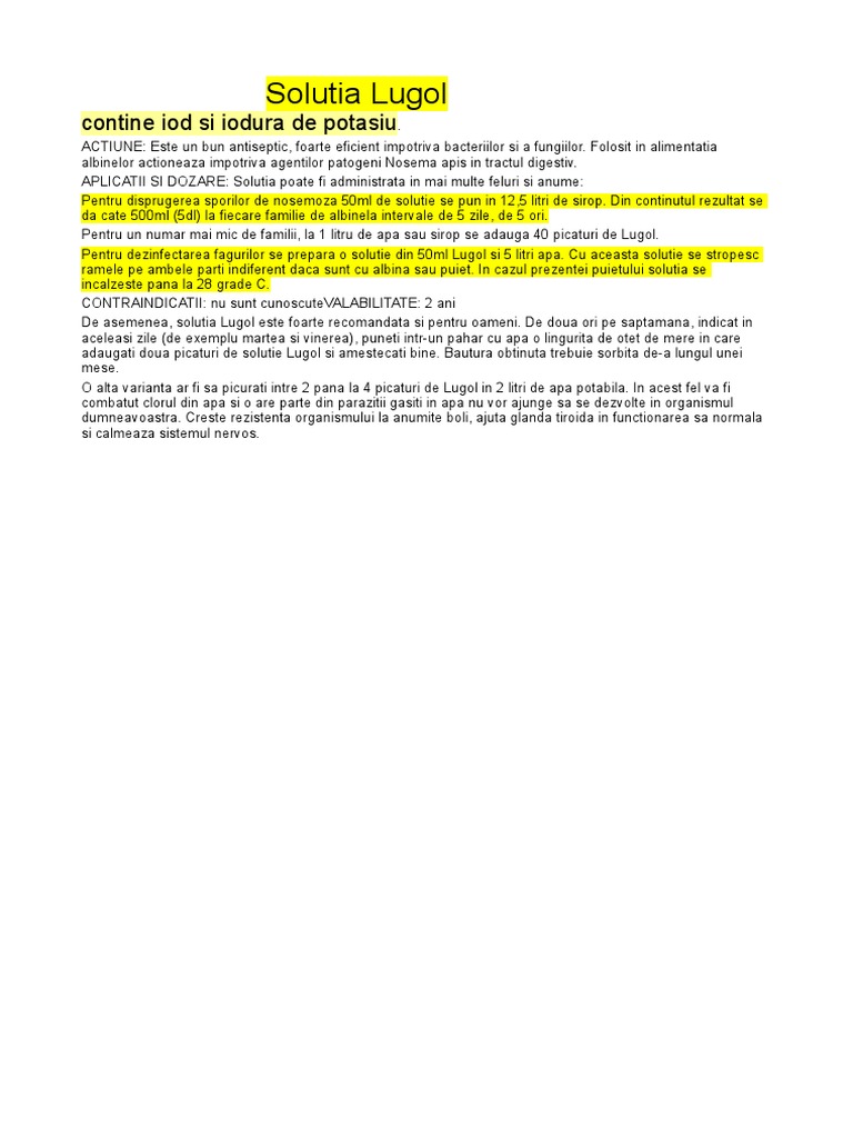 Solutia Lugol 1 | PDF