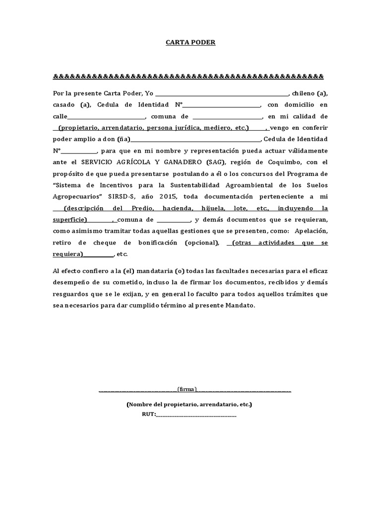 Carta Poder Notarial | PDF
