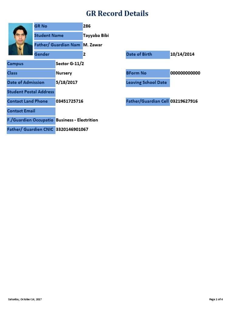 Student GRID Record | PDF