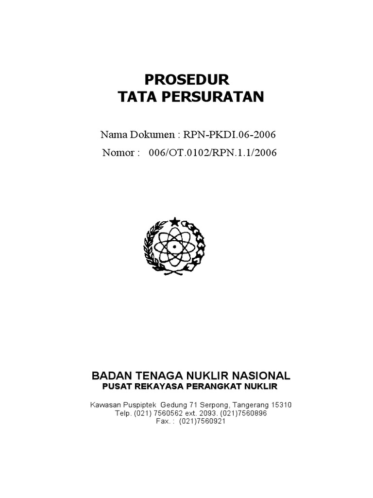 Prosedure Tata Persuratan PDF | PDF | Sains & Matematika