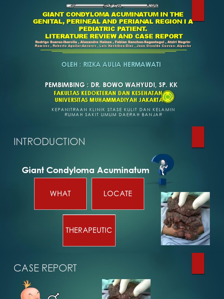 Giant Condyloma Acuminatum in The Genital, Perineal and Perianal Region ...