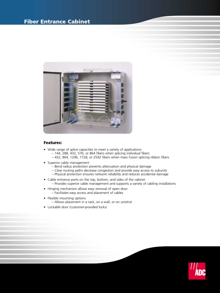 ADC FEC Cabinets | PDF | Optical Fiber | Equipment