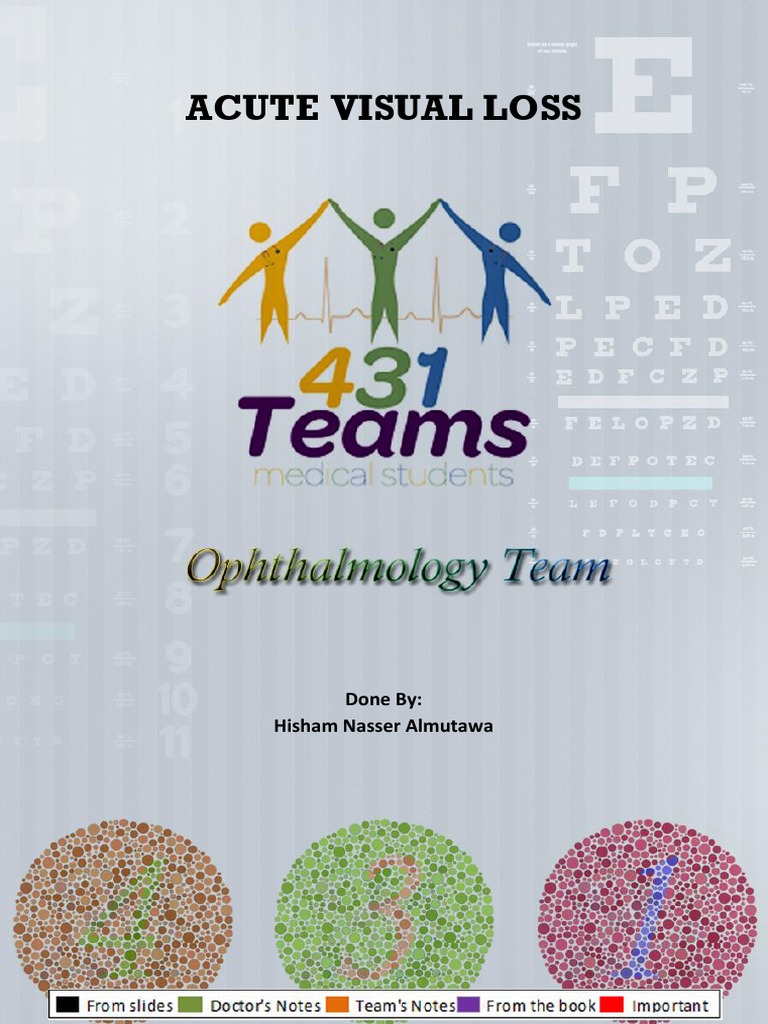 Acute Visual Loss | PDF | Glaucoma | Human Eye