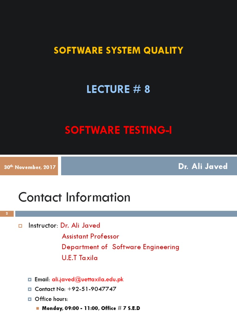SSQ Lec 8 | PDF | Software Testing | Test Driven Development