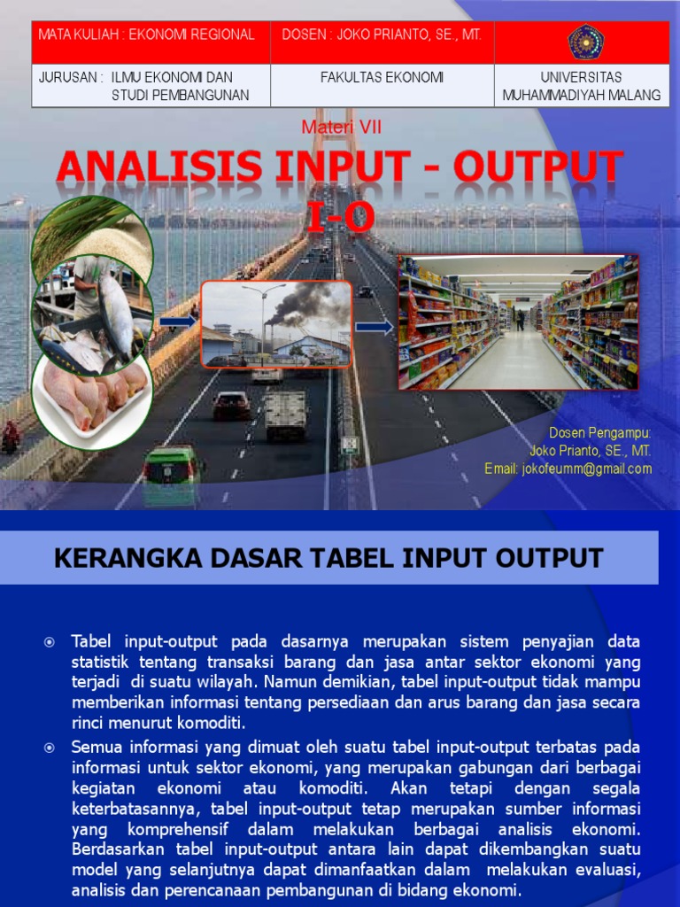 Analisis Regional Dengan Input Output (Scribd) | PDF