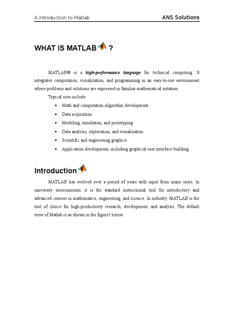 What Is Matlab | PDF | Trigonometric Functions | Matrix (Mathematics)