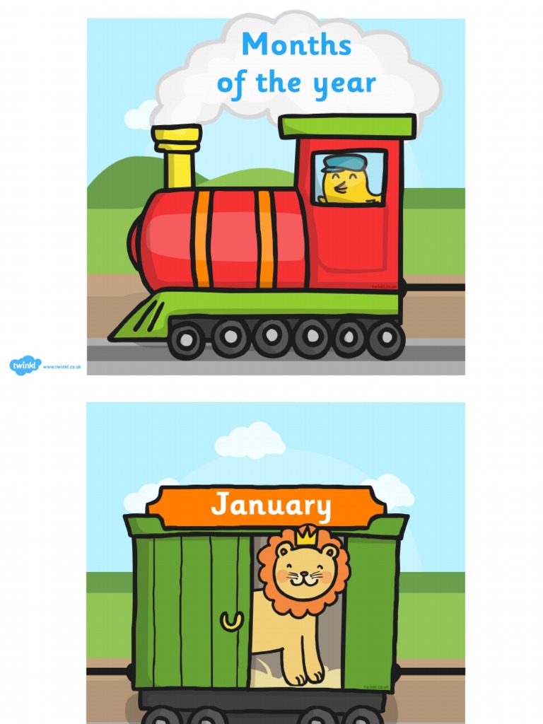 T M 002 Months of The Year On An A4 Train | PDF