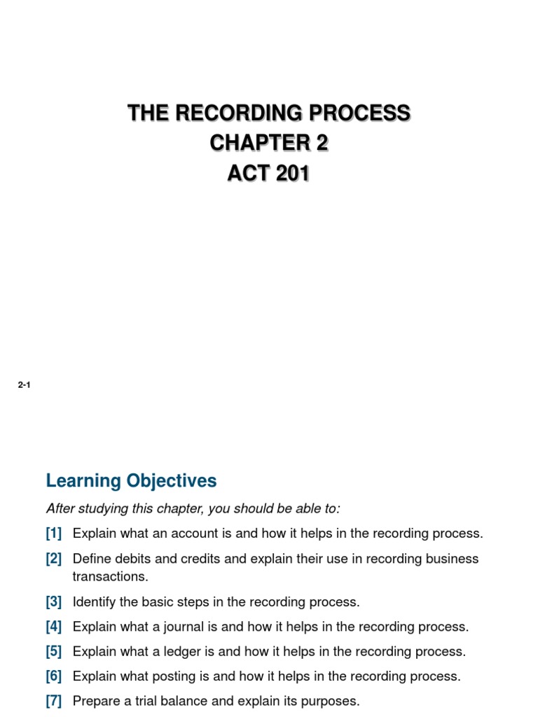 Act 201 Chap 2 | PDF | Debits And Credits | Economies
