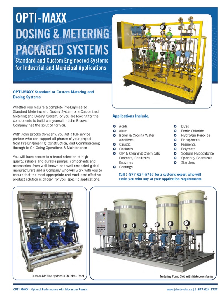 Custom Metering and Dosing Solutions | PDF | Pump | Mechanical Engineering