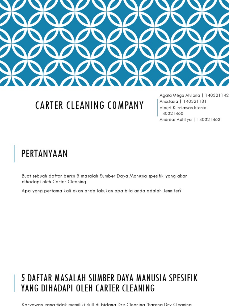 Carter Cleaning Company | PDF