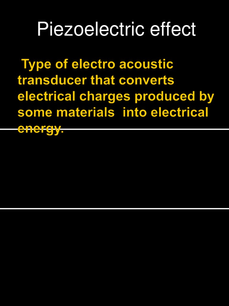 Piezoelectric Effect | PDF