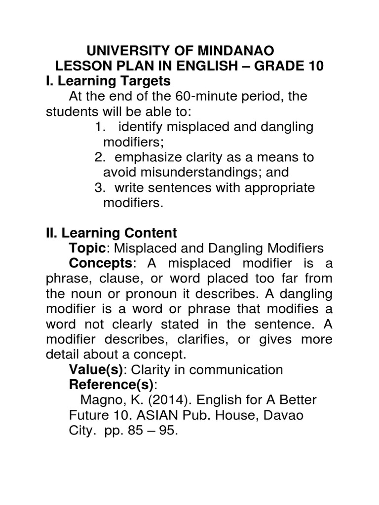 3is Lesson Plan | PDF | Phrase | English Language