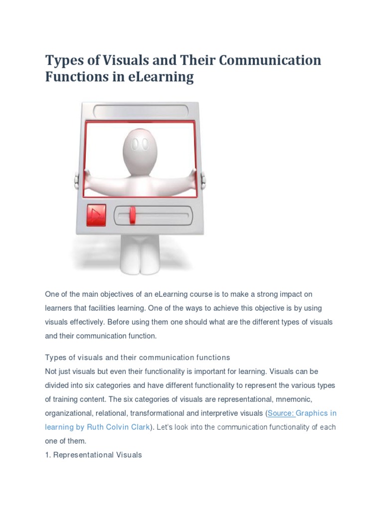 Visuals Communication in ELearning | PDF | Mnemonic | Concept