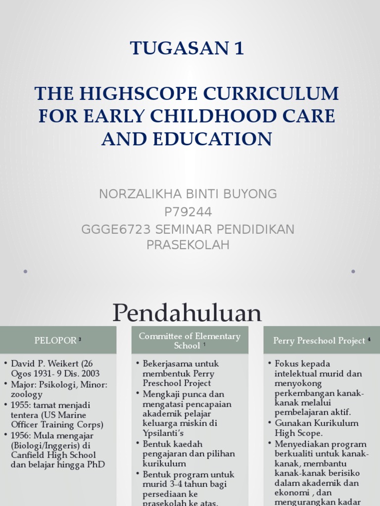 Pendekatan High Scope | PDF