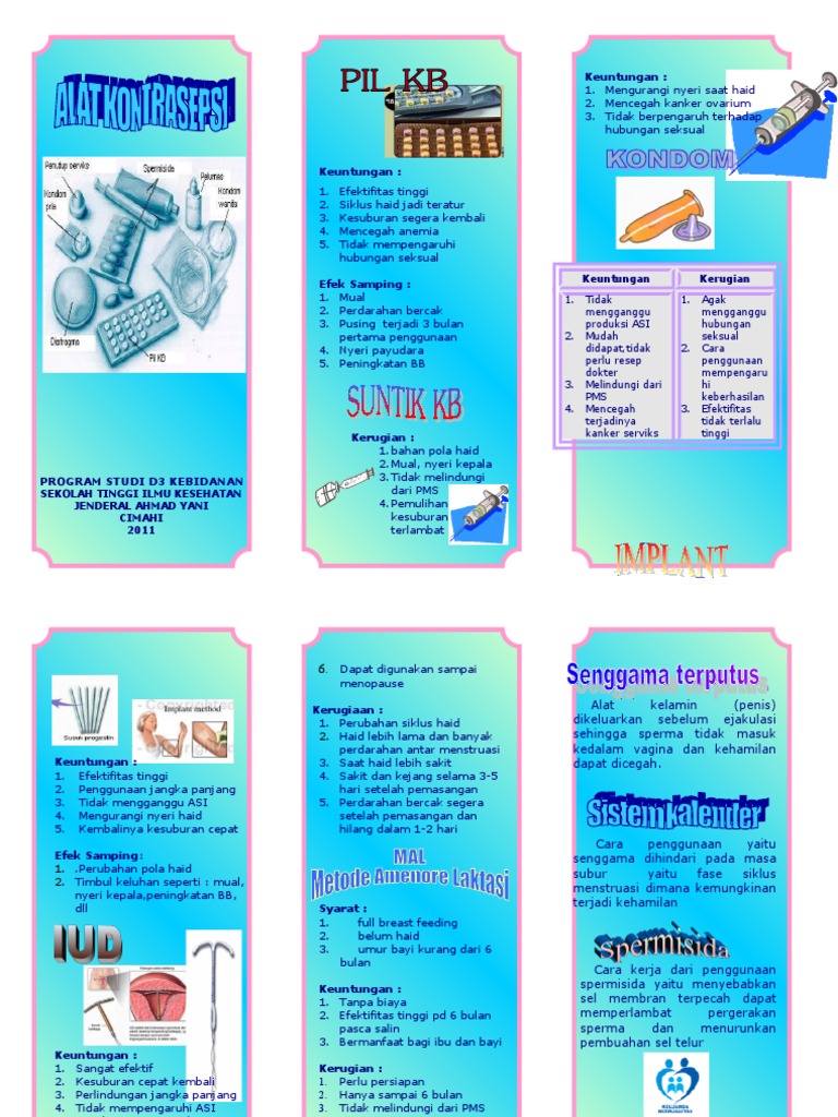 Leaflet Alat Kontrasepsi | PDF