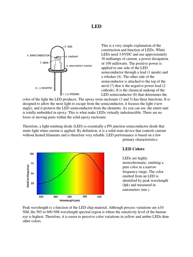 LED Colors | PDF | Light Emitting Diode | Color
