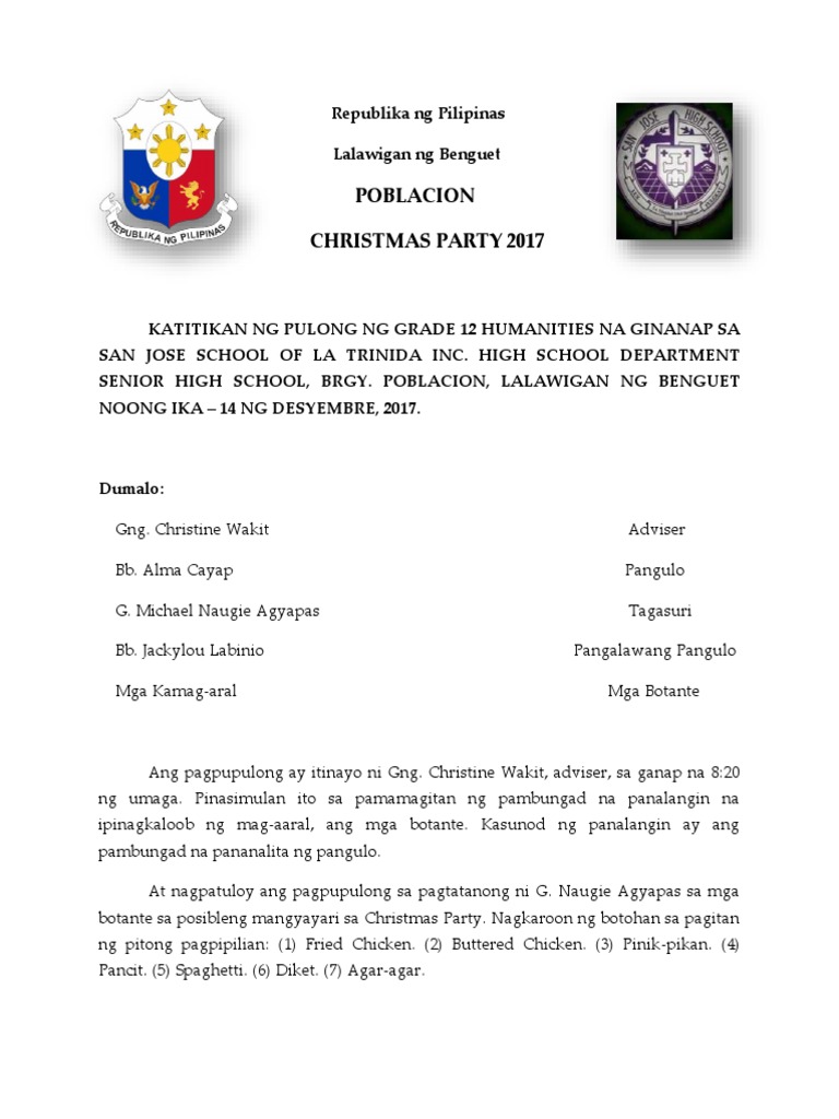 Filipino Katitikan NG Pulong | PDF