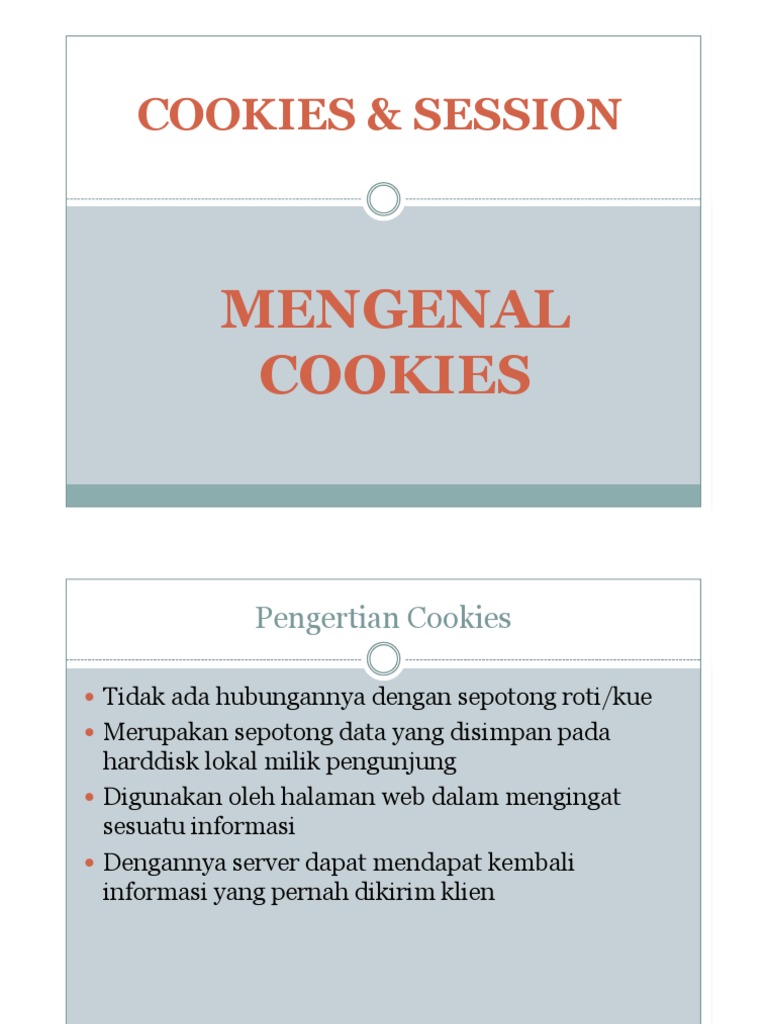 Cookies Dan Session PDF | PDF | Komputer