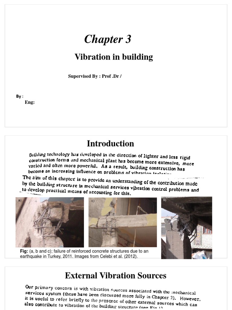 Vibration in Building: Supervised By: Prof .DR | PDF | Resonance | Waves