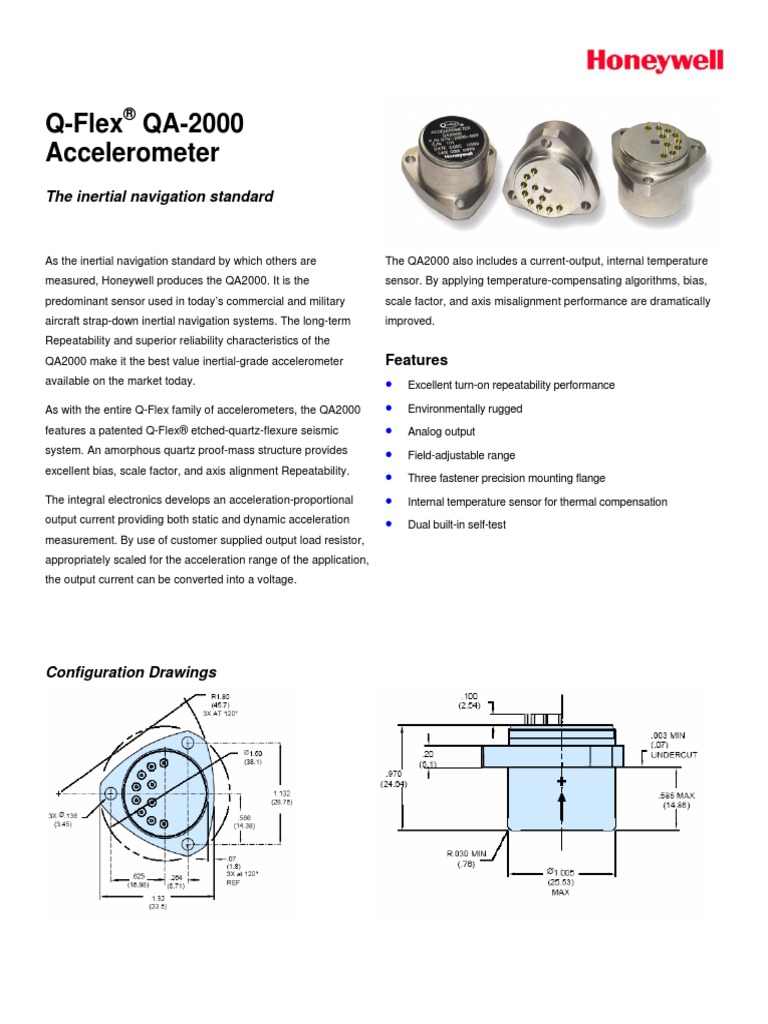 Q-Flex QA-2000 Accelerometer: The Inertial Navigation Standard | PDF | Inertial Navigation ...