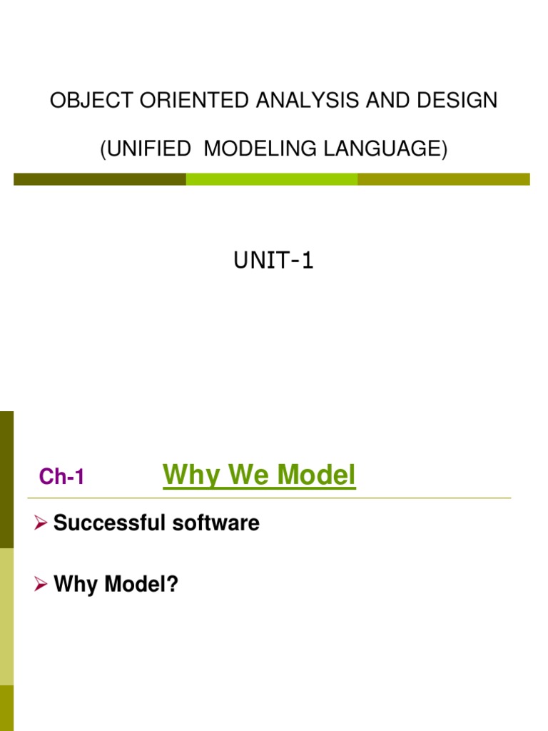 ch-1 - Why We Model | PDF | Use Case | Object Oriented Programming