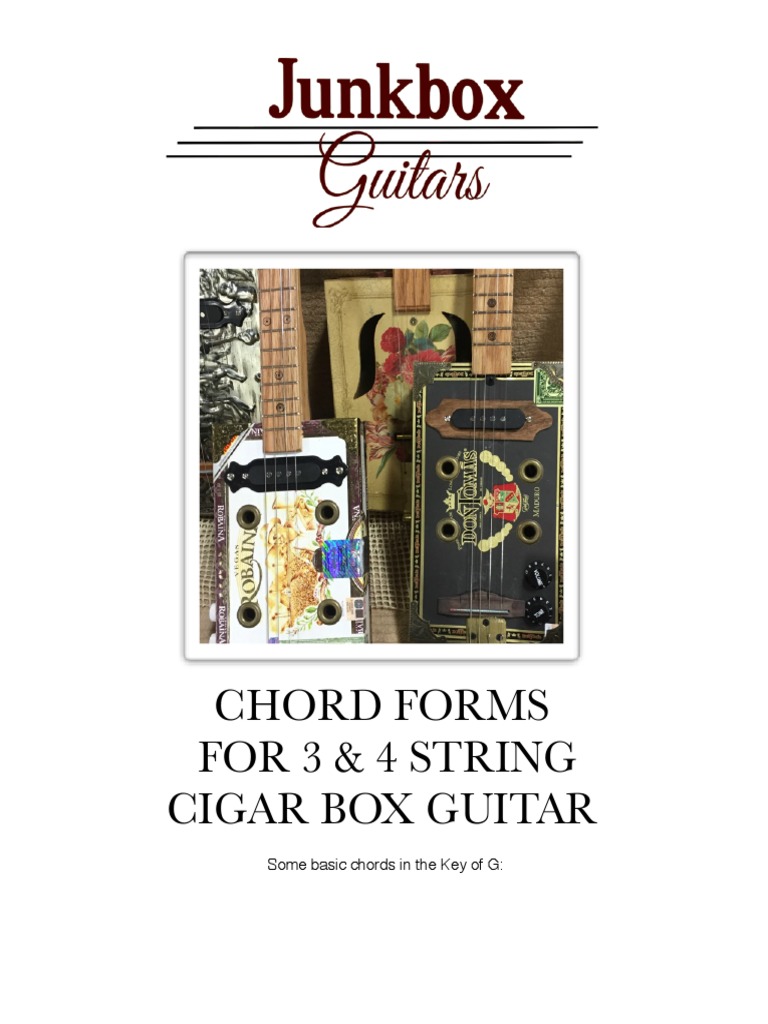 Chord Forms For Cigar Box Guitar G Blues | PDF | Guitars | European ...