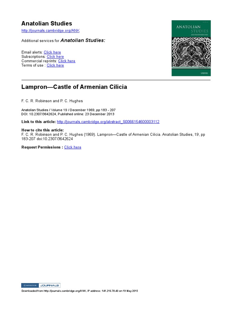 Castle of Lampron | PDF