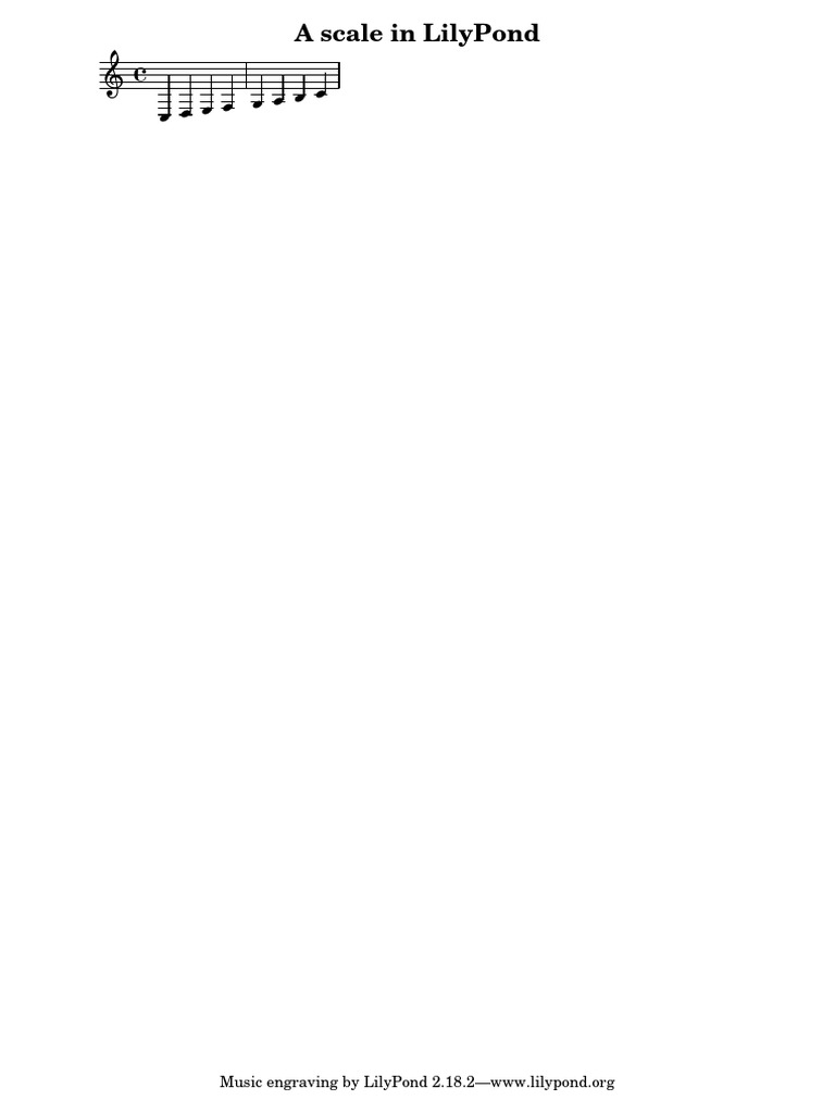 LilyPond Music Scale Example | PDF