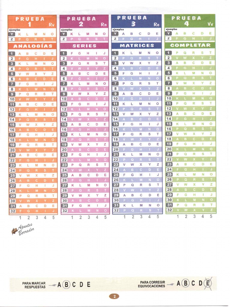 BADyG E3 Hoja de Respuesta | PDF