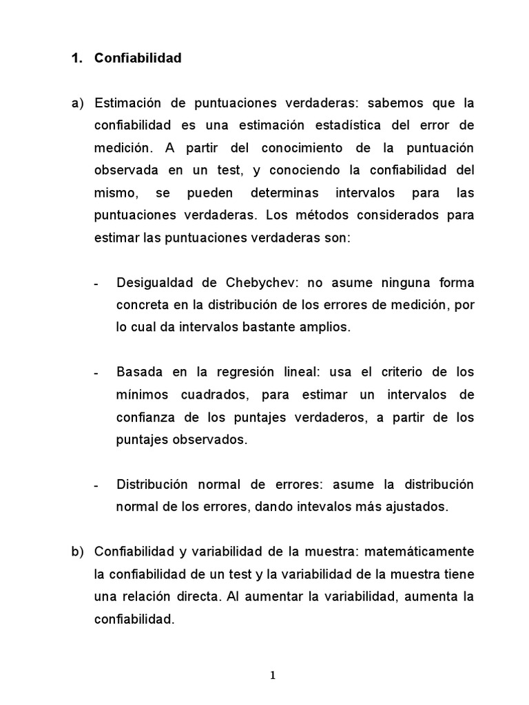 Tipos de Confiabilidad | PDF | Science | Enseñanza de matemática