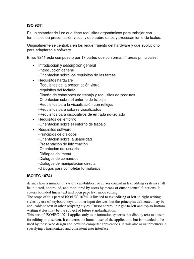 Iso 9241 | PDF | Especificación (Norma técnica) | Cursor (interfaz de ...