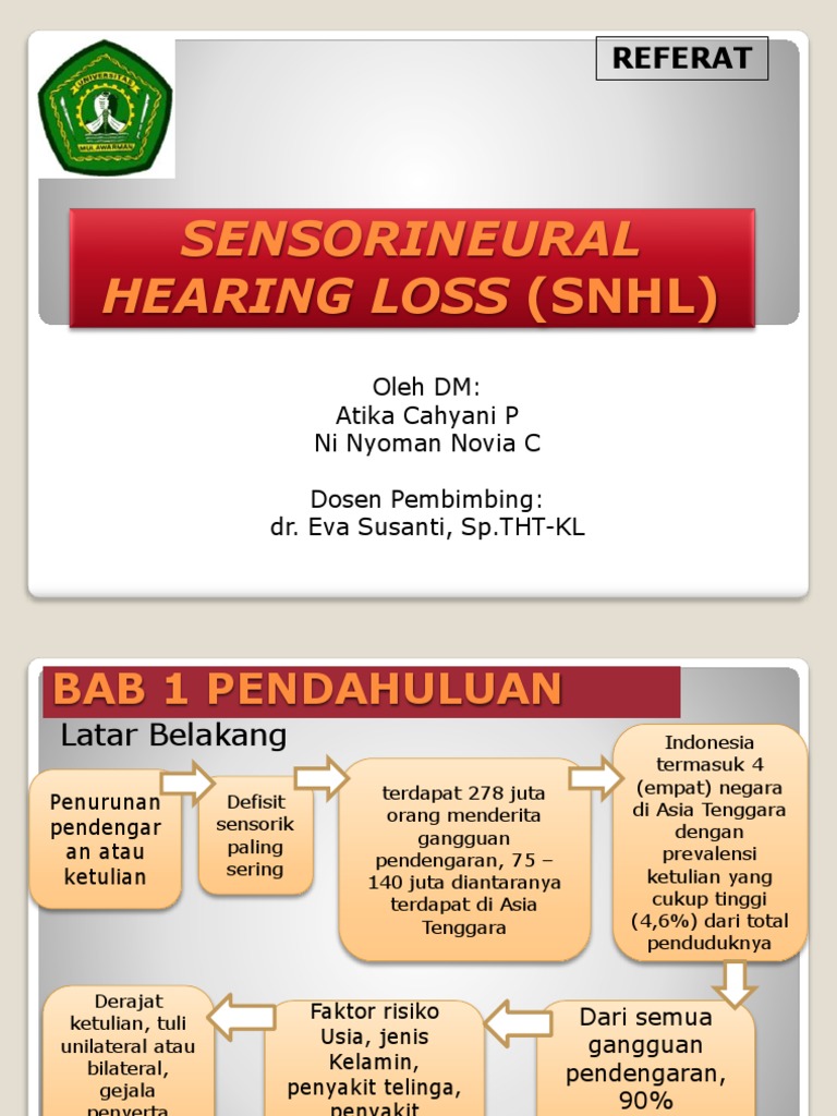 Sensorineural Hearing Loss (SNHL) | PDF