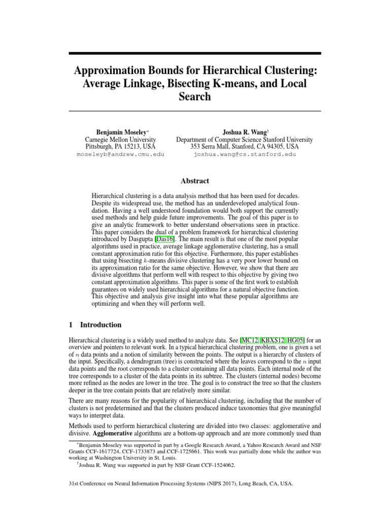 6902 An Applied Algorithmic Foundation For Hierarchical Clustering | PDF | Cluster Analysis ...