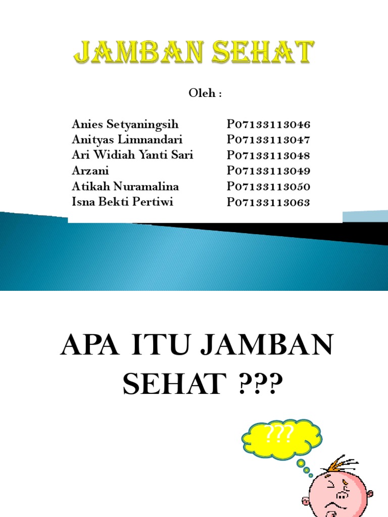 Ciri-Ciri Jamban Sehat Menurut Kemenkes | PDF