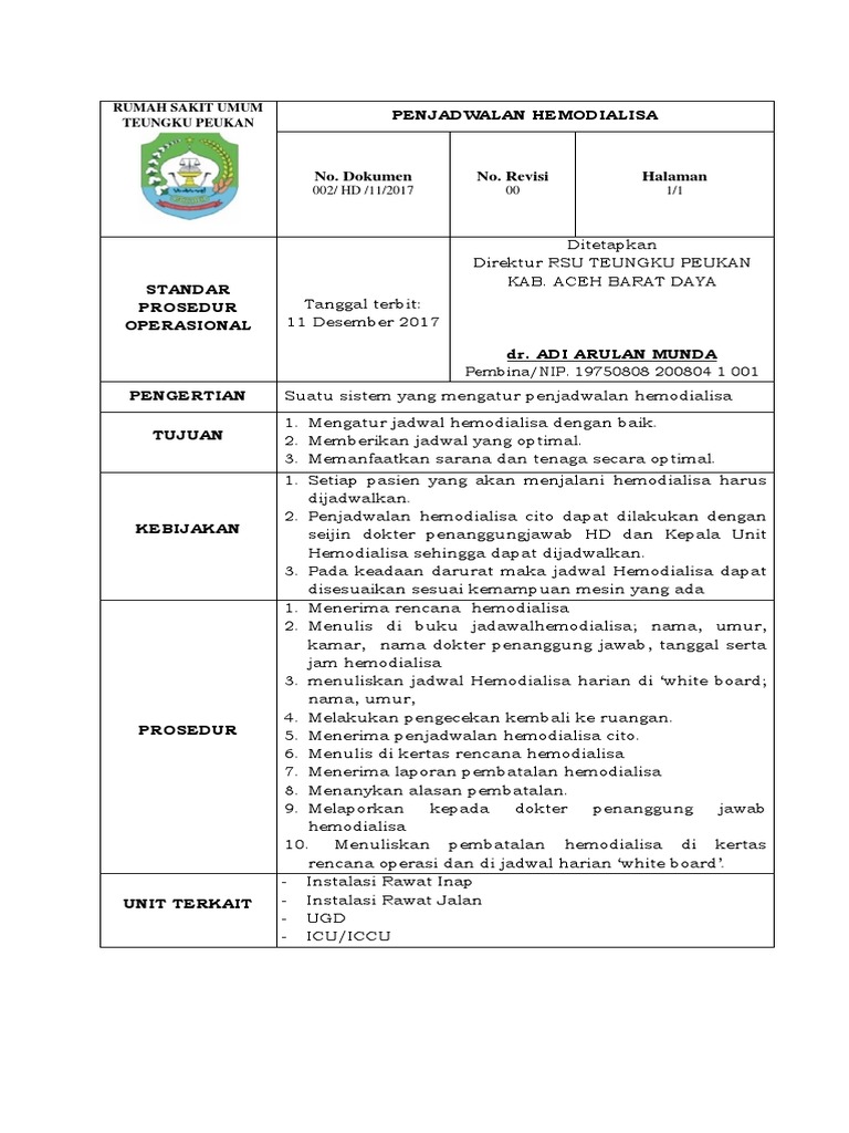 SOP HD 67 Halaman | PDF