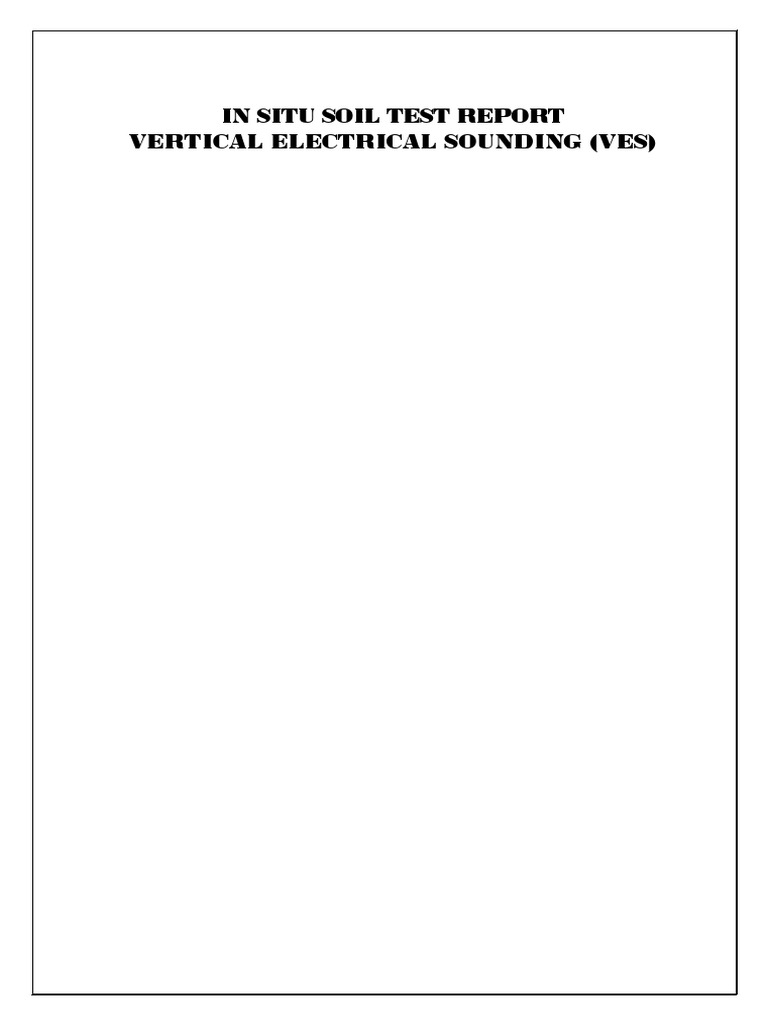 Vertical Electrical Sounding | PDF | Electrical Resistivity And ...