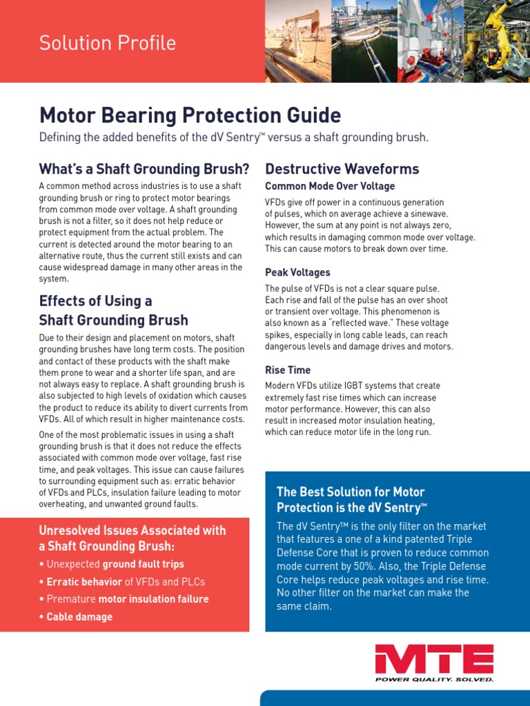 Motor Bearing Protection Guide: Solution Profile | PDF | Power (Physics ...