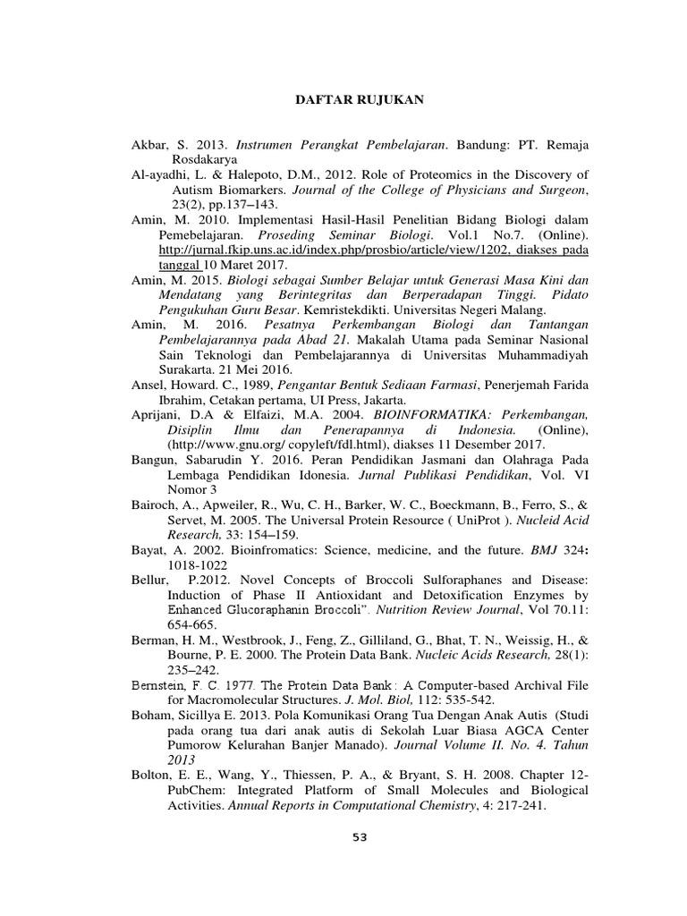 Daftar Rujukan | PDF | Penemuan Obat | Bioinformatika