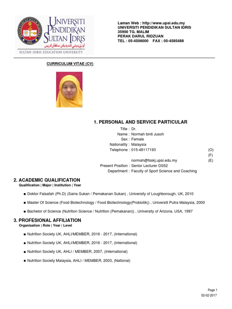 Dr. Normah Jusoh's Academic Profile | PDF