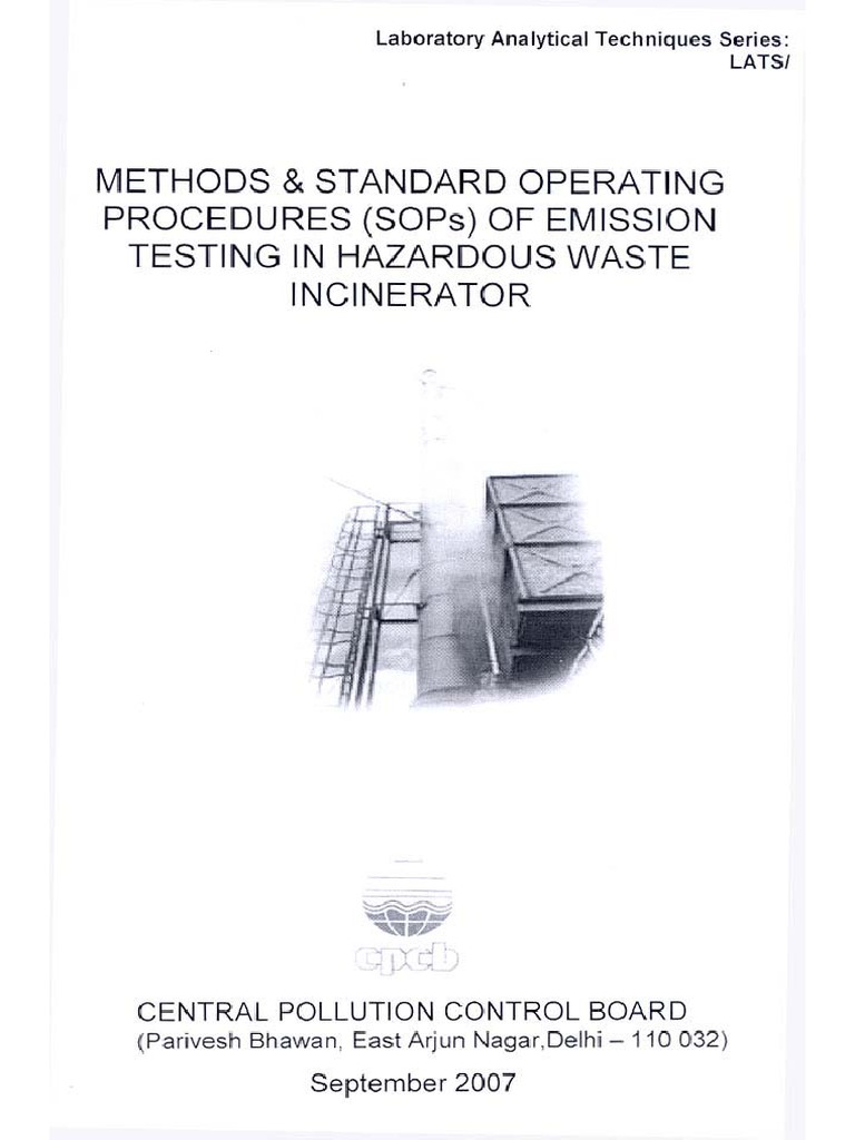 METHODS & STANDARD OPERATING PROCEDURES (SOPs) OF EMISSION TESTING IN ...