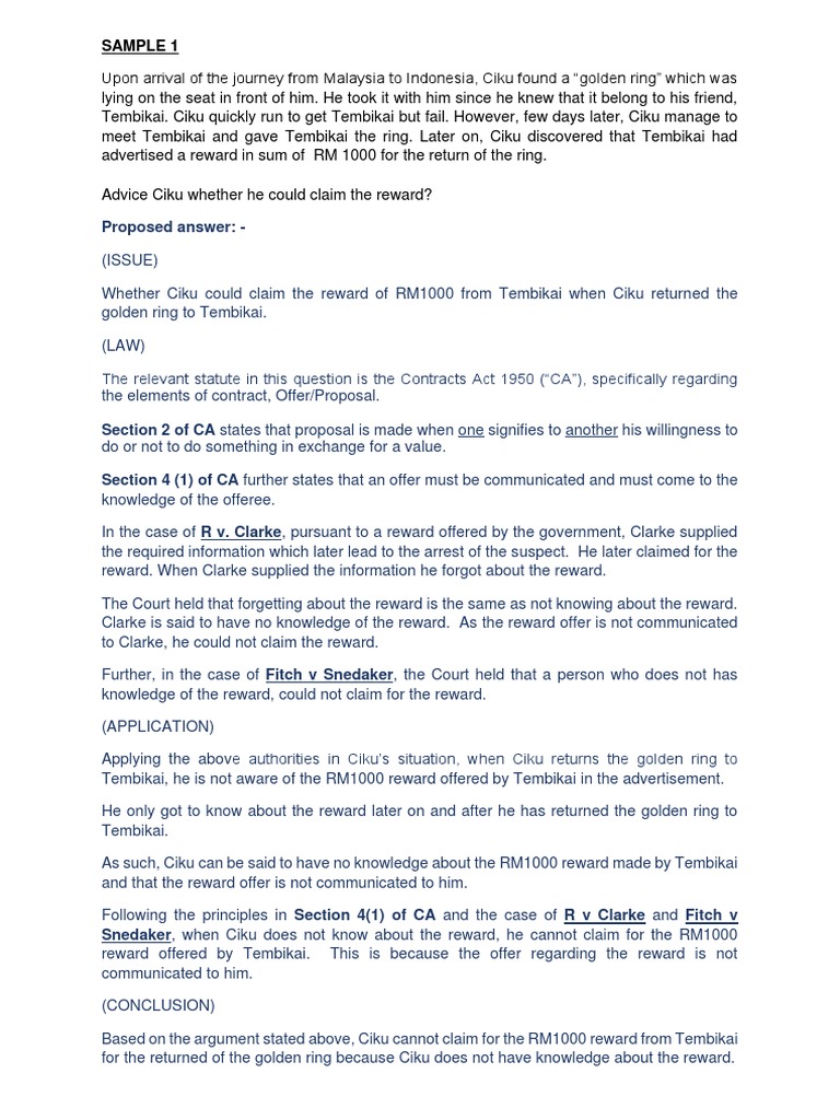 Sample Law446 | PDF | Public Law | Private Law