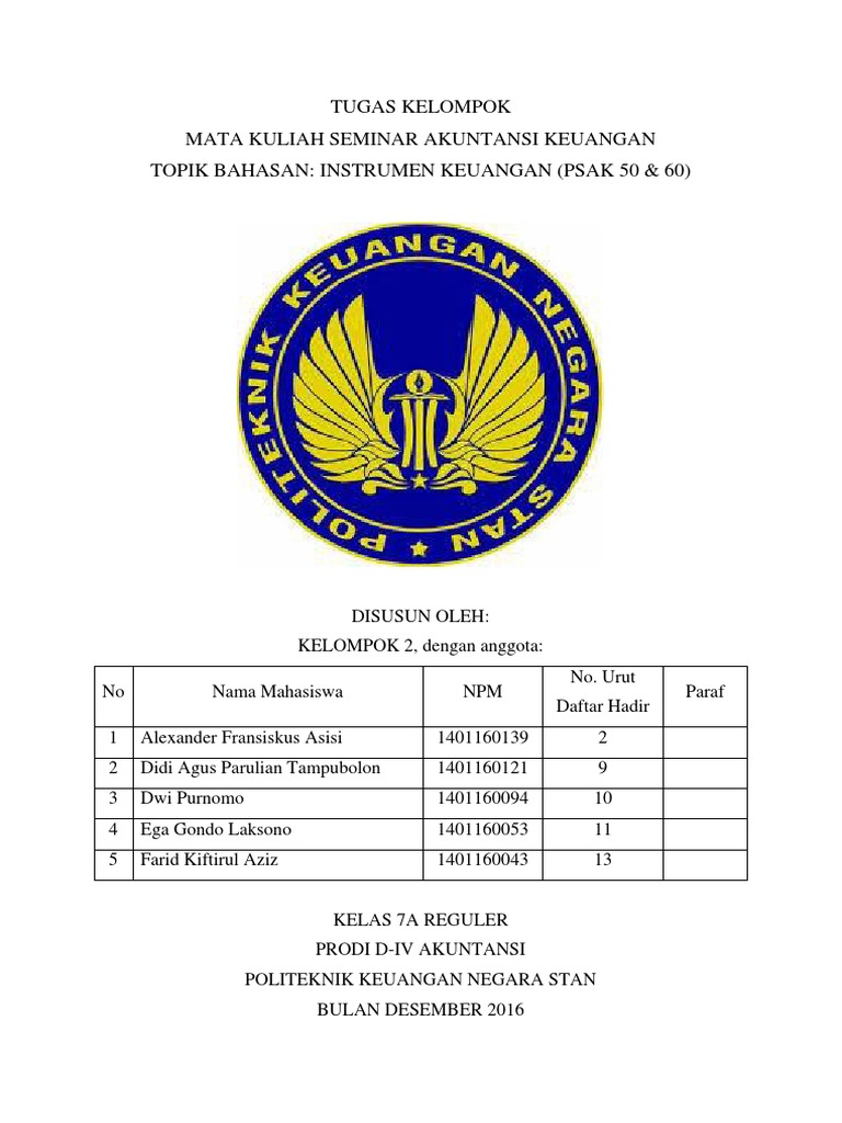 Instrumen Keuangan: PSAK 50 & 60 | PDF